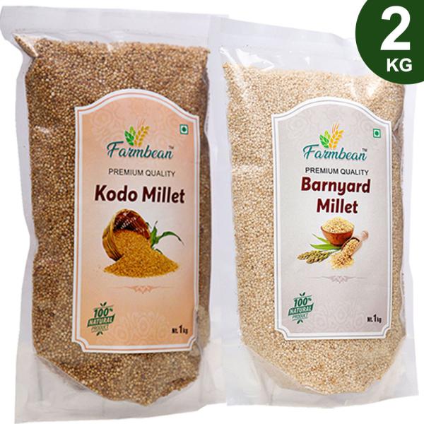 Farmbean Millets Combo 2KG Pack of 2| Natural Grains Unpolished Millets ...