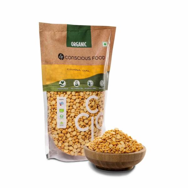Conscious Food Split Bengal Gram (Chana Dal) 1.5kg Pack of 3 (500gm X 3 ...