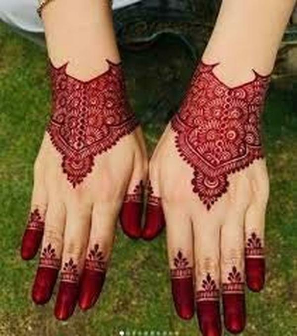 Amina No Chemicals Dyes Red Instant Tattto Outline Mehendi Cone (Pack ...