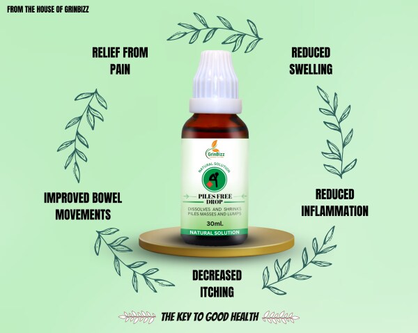 Grinbizz Piles Free Drop Helps In Stop Hemorrhoids ,Pain, Itching ...