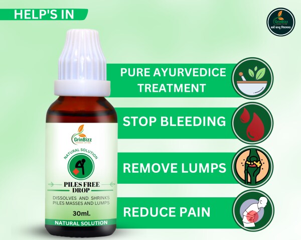 Grinbizz Piles Free Drop Helps In Stop Hemorrhoids ,Pain, Itching ...