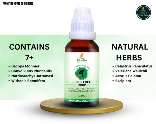 Grinbizz Piles Free Drop Helps In Stop Hemorrhoids ,Pain, Itching ...