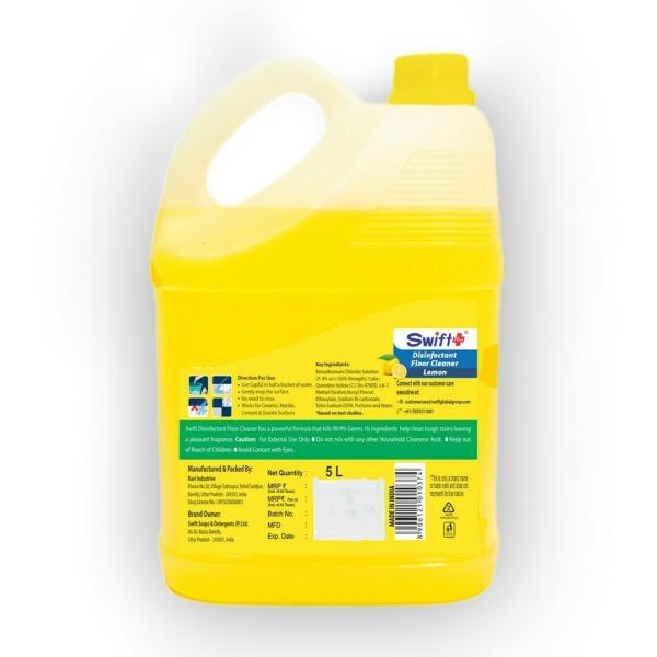 Swift Disinfectant Floor Cleaner- Lemon (5 Litre) - JioMart