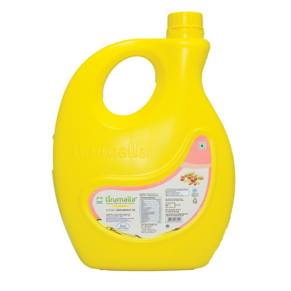 Tirumalla Filtered Groundnut Oil - 7 Liter, Super Saver Combo Pack of 5 Liter Jar & 2 Liter Jar ...