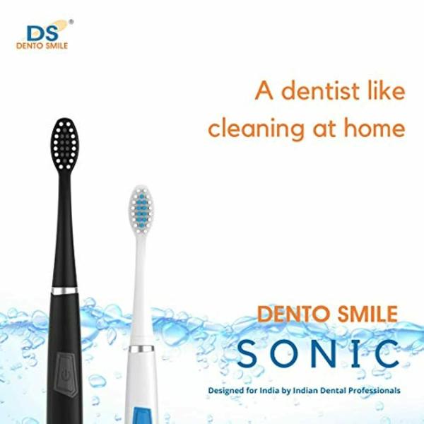 D S DENTO SMILE Sonic Vibratory Toothbrush, Black - JioMart
