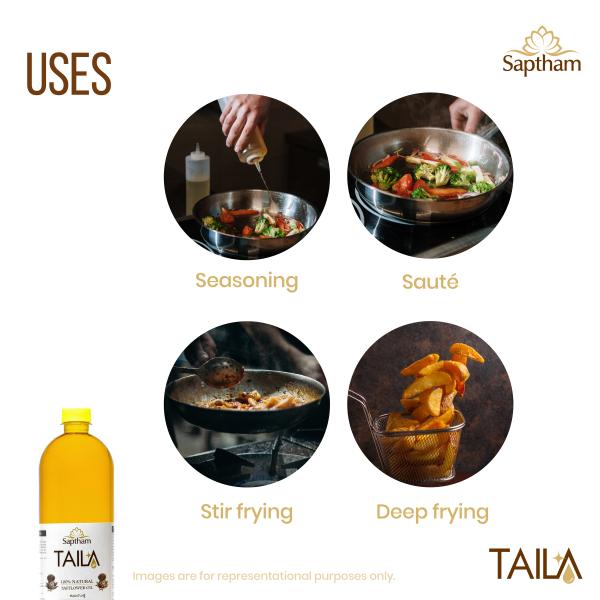 Saptham Taila 100% Cold Pressed Kardi Oil / Safflower Oil PET Bottle ...
