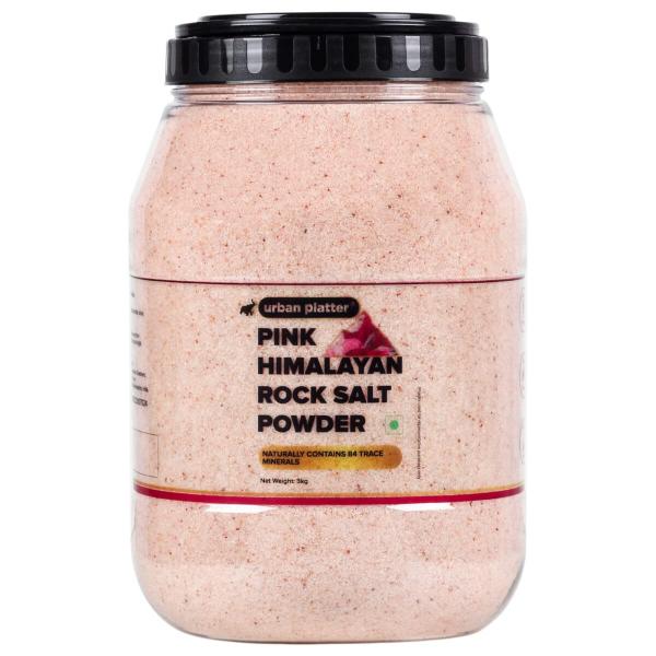 Urban Platter Pink Himalayan Rock Salt Powder Jar, 3kg (Natural Salt ...