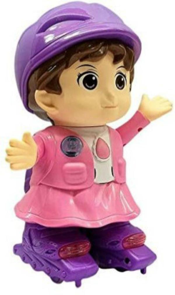 Sanjary Multicolor Plastic Puffey Dancing Girl Toy With Music Flashing ...