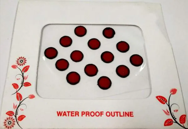 Vama Fashions Maroon Velvet Round Bindis Kumkum Bindi for Women Ladies ...