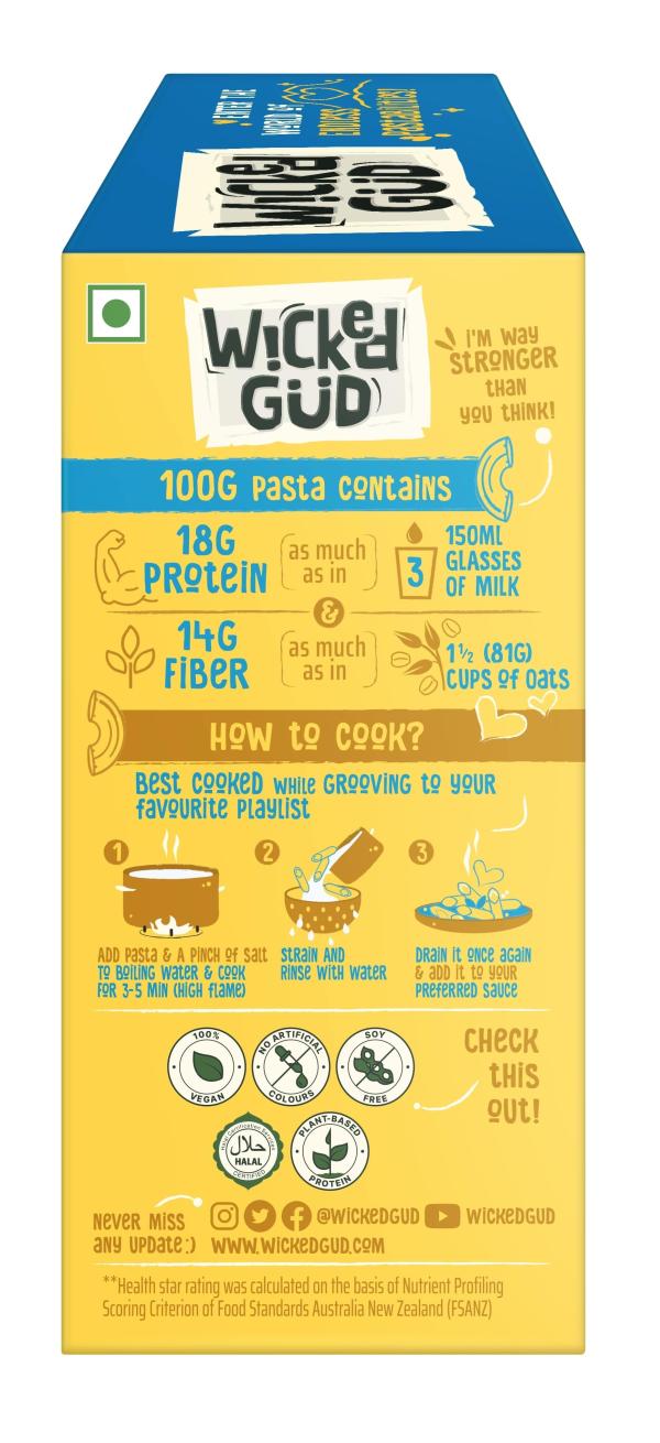 WickedGud Macaroni Pasta 450gm | Maida Free | Vegan | Gluten Free ...