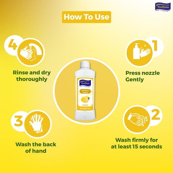Kleanation handwash liquid Gel (Lemon, 1L) - JioMart