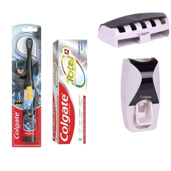 Batman Battery Toothbrush for kids+Total Advanced Protection Toothpaste ...