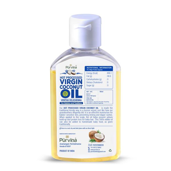 Purvina Natural Hot Processed Virgin Coconut Oil For Babies (Ventha ...