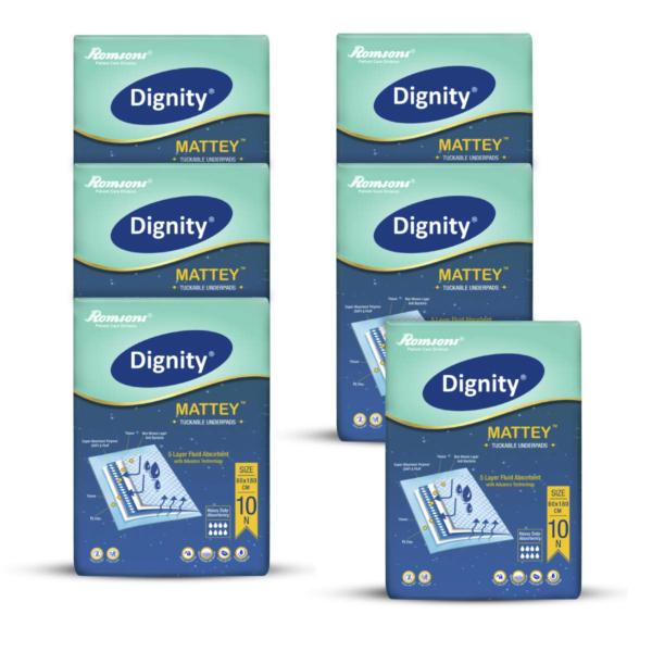 Dignity Mattey Disposable Tuckable Underpads, 60 X 180 cm, 10 Pcs/Pack ...