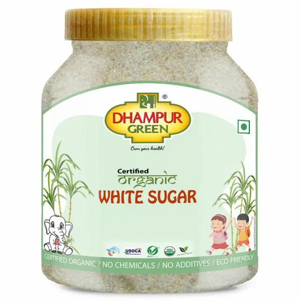 Dhampur Green Organic White Sugar 800g Jar, Table Sugar/ Chini/ Shakkar ...