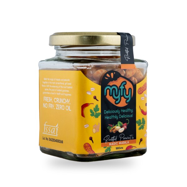 MyFy Magic Masala Flavoured Peanuts 100 Gm - Jumbo Peanuts, Zero Oil ...