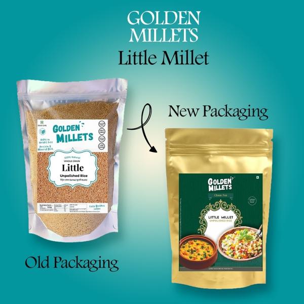 GOLDEN MILLETS Little Millet 500g Unpolished Rice |100% Gluten Free ...