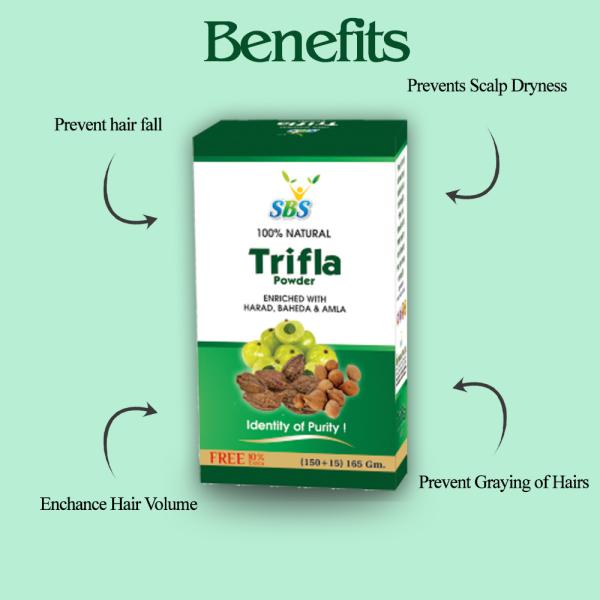 SBS Trifla Hair Powder - Prevent Hair Fall Naturally, Pure & Herbal ...