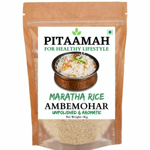Pitaamah Organic Ambemohar Rice | 5kg | Aromatic Rice | Biryani Rice ...