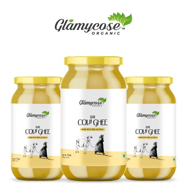Glamycose A2 Gir cow ghee 1 Liter ( Pack Of 3) | Lab Tested | Perfect ...