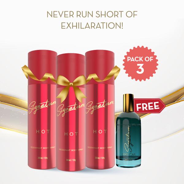 Signature HOT Deodorant Body Spray - 200 ml| For Men & Women| Powerful ...