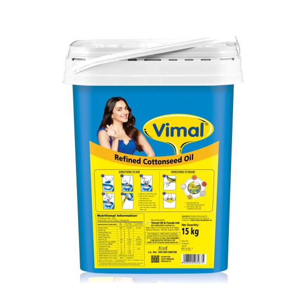 Vimal Refined Cottonseed Oil 15 Kg Bucket - JioMart