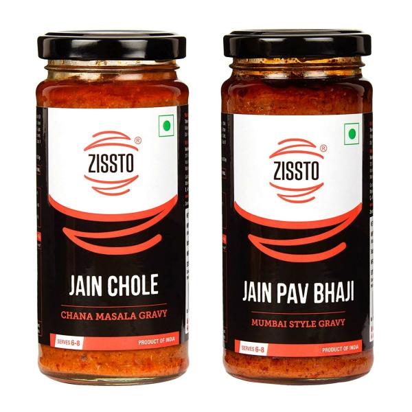 Zissto Jain Pav Bhaji And Jain Chole Sauce (Combo Of 2) - JioMart