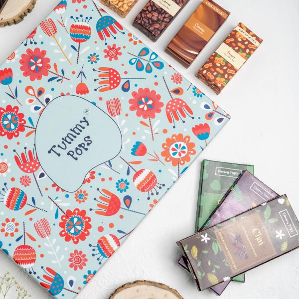 Tummy Pops | Chocolates Gift Pack | 3 Big Chocolate Bars & 4 Assorted ...