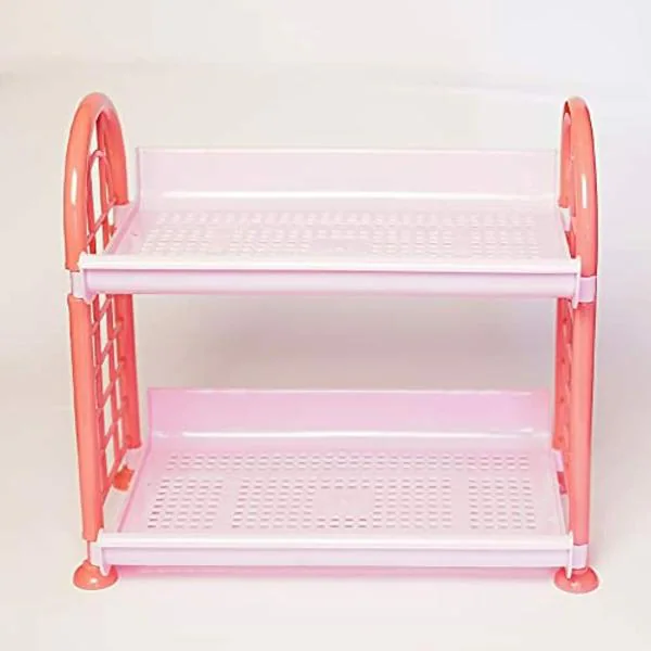 Korbox 2 Racks Pink Plastic Shelf Kitchen Tray - JioMart