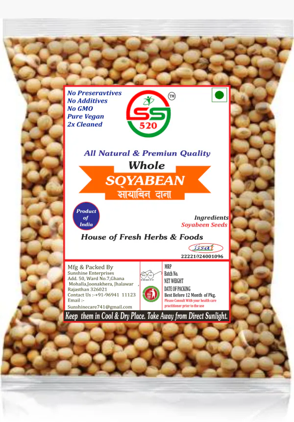 SS520 Row Soyabean Dana 1kg. Whole Soya Seeds Soyabin (High Protein ...