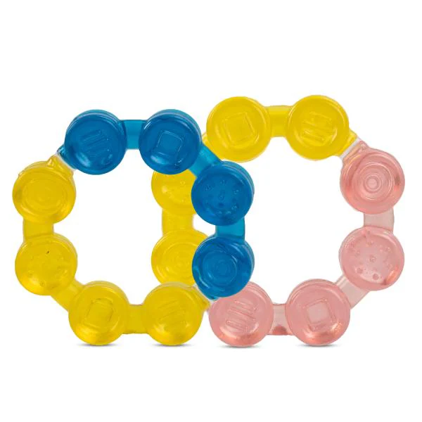 Baybee Blue & Yellow Natural BPA-Free Silicon Teether for Babies ...