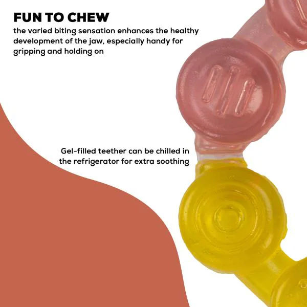 Baybee Blue & Yellow Natural BPA-Free Silicon Teether for Babies ...