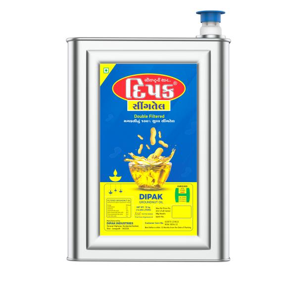 DIPAK SINGTEL Double Filtered Groundnut Oil /Moongfali Oil 15 ltr PACK ...