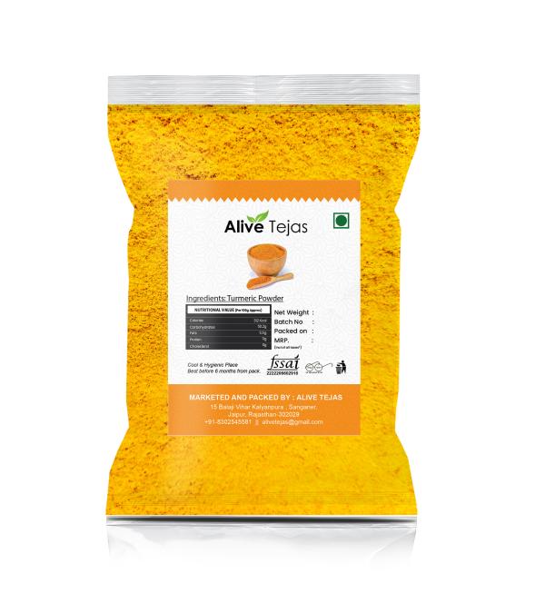 Alive Tejas Best Quality Turmeric Powder (Haldi Powder)-500gm (Pack Of ...