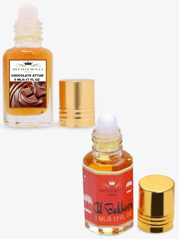 Menjewell Chocolate Attar, Al Bakhoor Perfume Each 5 Ml (Combo of 2 ...