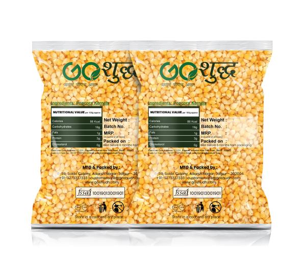 Goshudh Popcorn Maize 1 kg (500g X 2 Pack) Makka Popcorn - JioMart