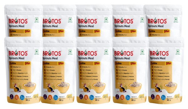 BROTOS Lobia Bean Sprouts with Masala Sachet Inside, 80g(After ...