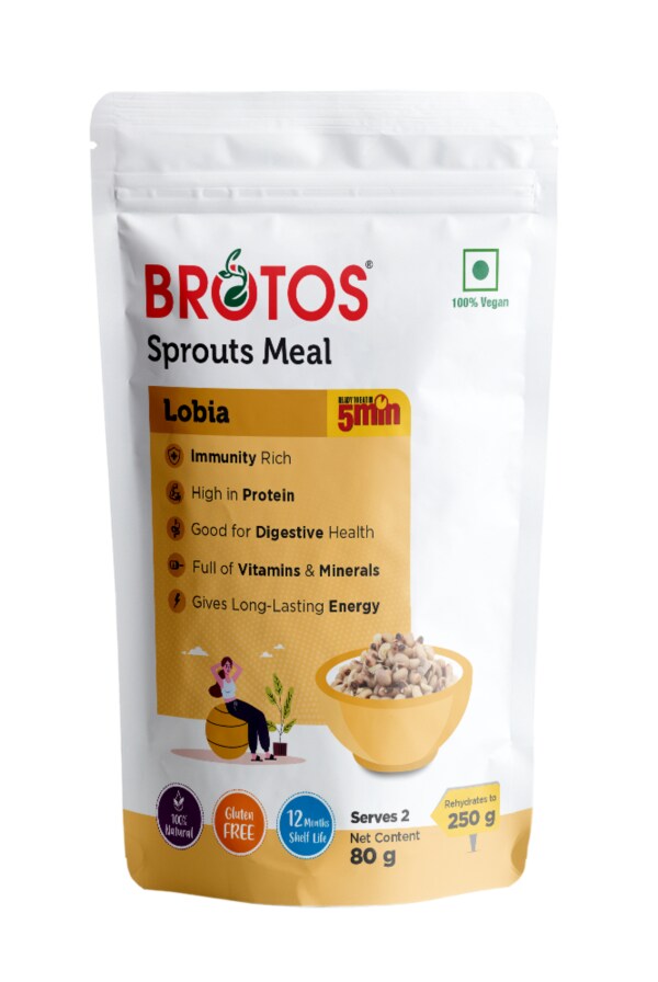 BROTOS Lobia Bean Sprouts with Masala Sachet Inside, 80g(After ...