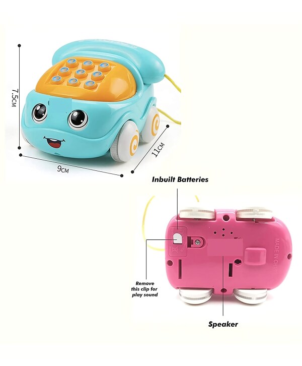 Urban Toys Friction Powered Musical Telephone Car Toy (Colour May Vary ...
