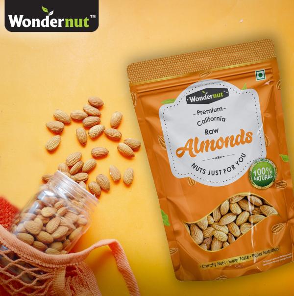 Wondernut Premium Healthy Almonds 500gm Pack - JioMart