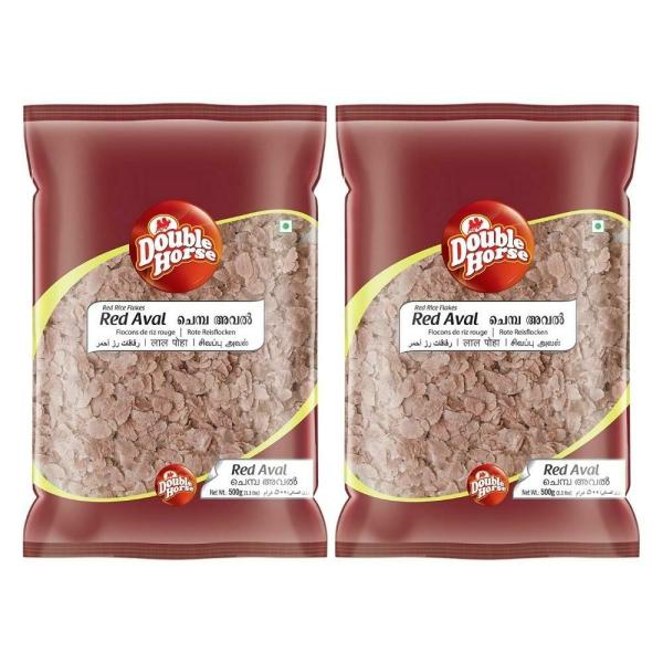 Double Horse Organic Red Aval 500g x 2 Organic Red Rice | Poha | Export ...