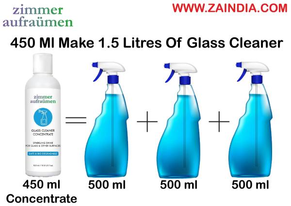 Glass Cleaner Concentrate 500 ML (Makes 2.5 Liters Cleaner) - JioMart