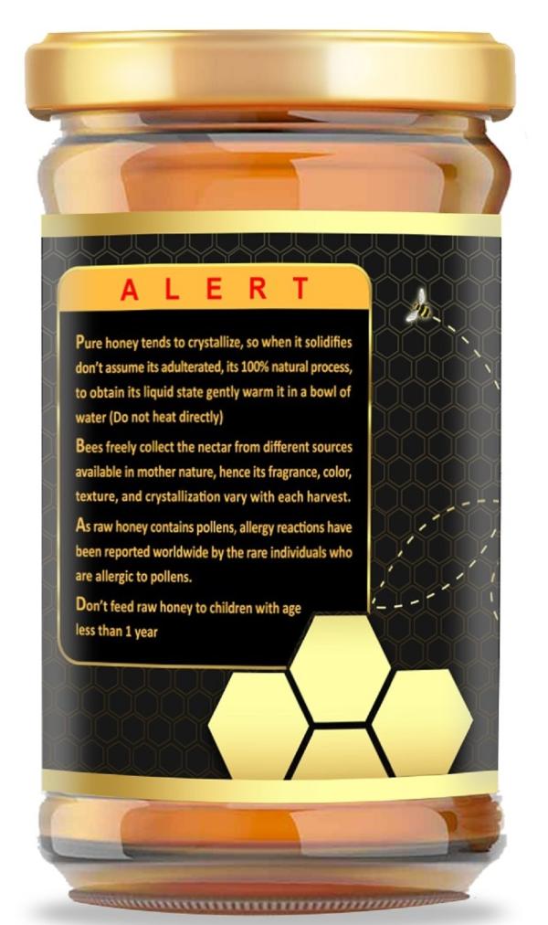Puro Miles Organic Raw Honey |Glass jar 500gm|Pure & Natural Deep ...