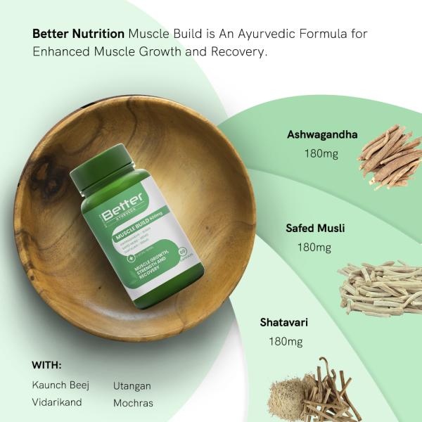 Better Nutrition Musclebuild Natural Ayurvedic Capsules For Muscle ...