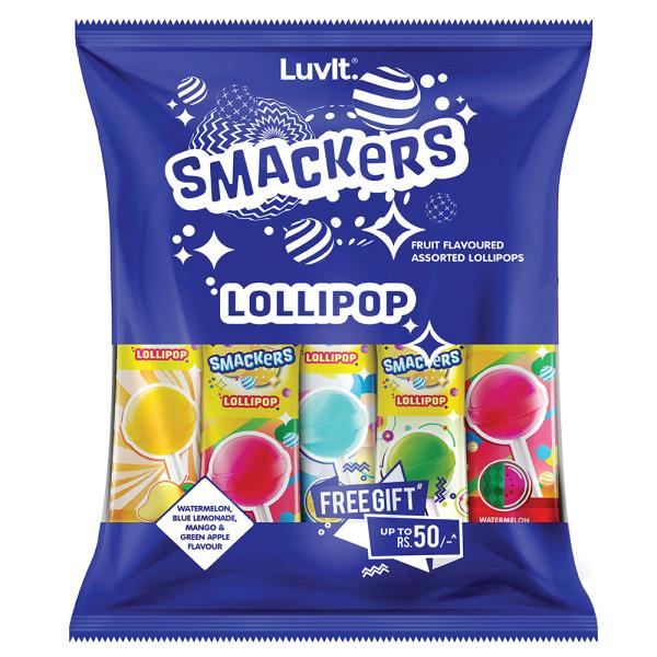 LuvIt Smackers Fruit Flavoured Lollipops | 4 exciting Flavours for Kids ...