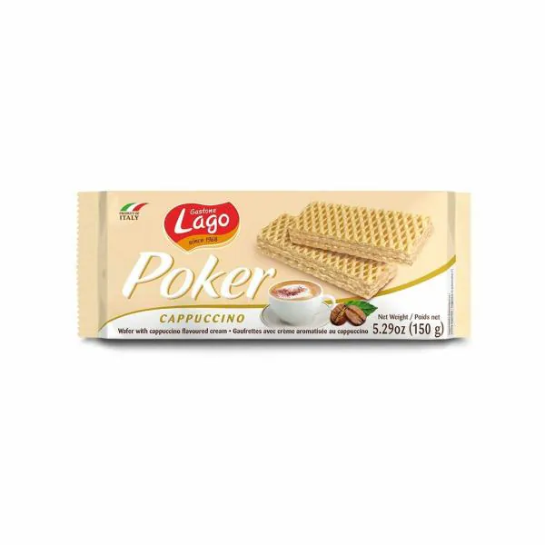 Lago Poker Wafers Cappucino 300g (Pack of 2) - JioMart