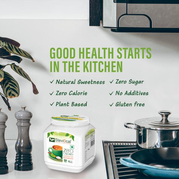 Stevi0cal Sugar Free Zero Calorie Stevia Sweetener Powder Jar for Diet ...