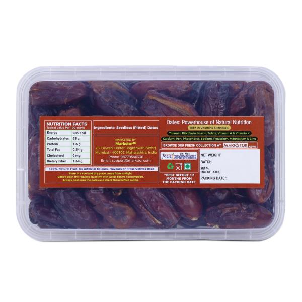 Markstor Exotic Seedless Dates (500g) - Fresh Deseeded Imported Dates ...