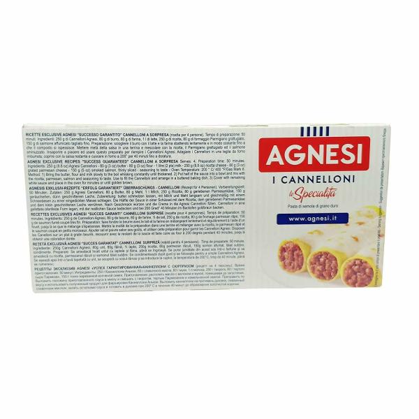 Agnesi Pasta Cannelloni, 250g, Made in Italy - JioMart
