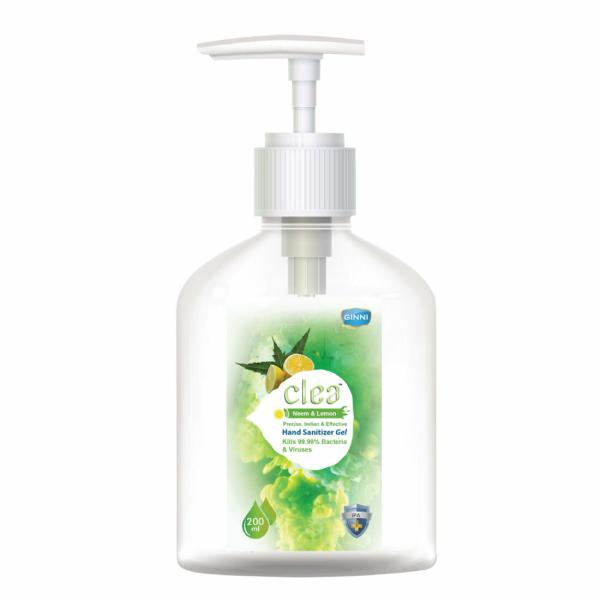 Clea Neem & Lemon Hand Sanitizer Gel Kills 99.99% Bacteria & Viruses ...